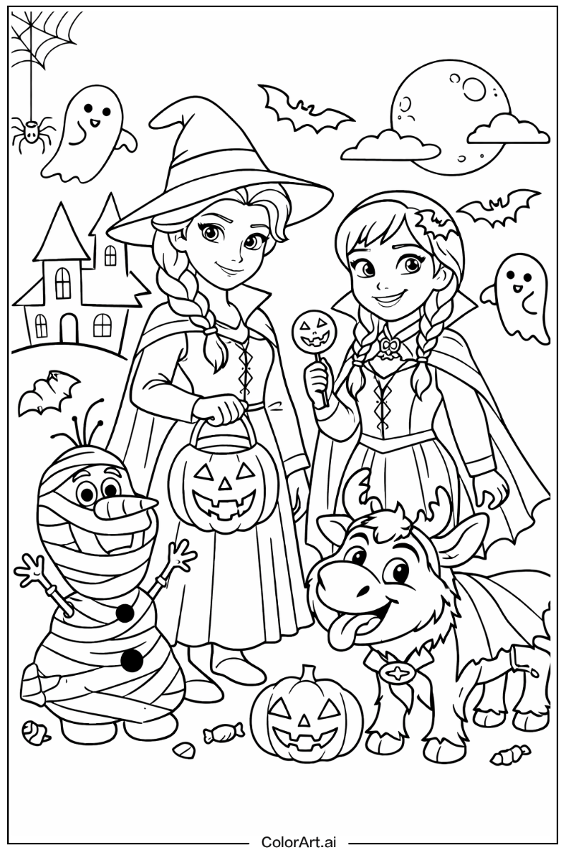 5 Free Frozen Coloring Pages (Printable PDF & PNG)