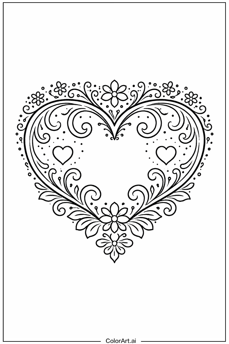 40 Free Heart Coloring Pages (Printable PDF & PNG)