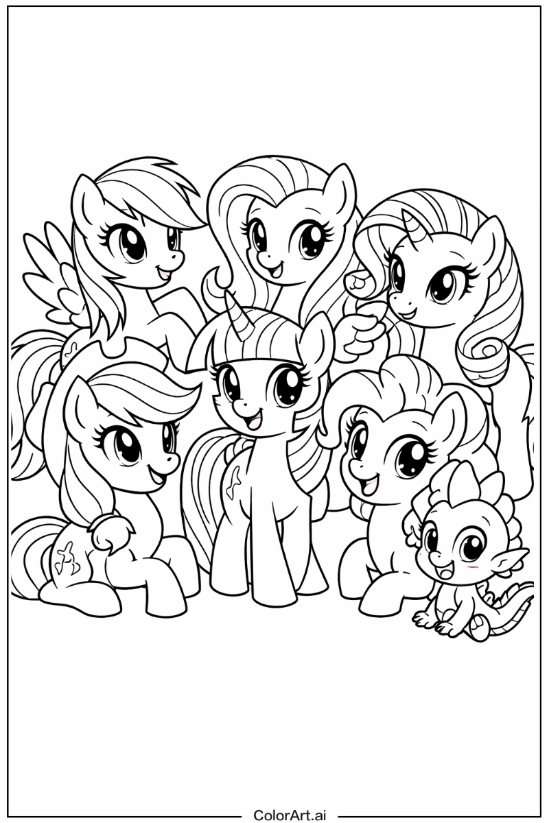 40 Free My Little Pony Coloring Pages (Printable PDF & PNG)