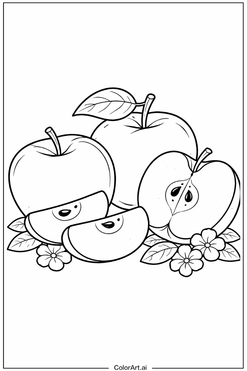 39 Free Apple Coloring Pages (印刷可能な PDF と PNG)