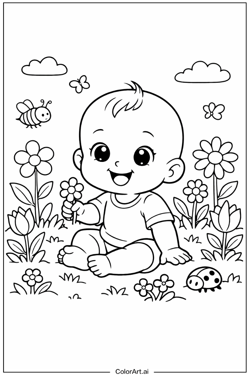 36 Free baby Coloring Pages (Printable PDF & PNG)
