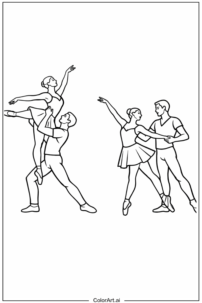 39 Free ballet Coloring Pages (Printable PDF & PNG)
