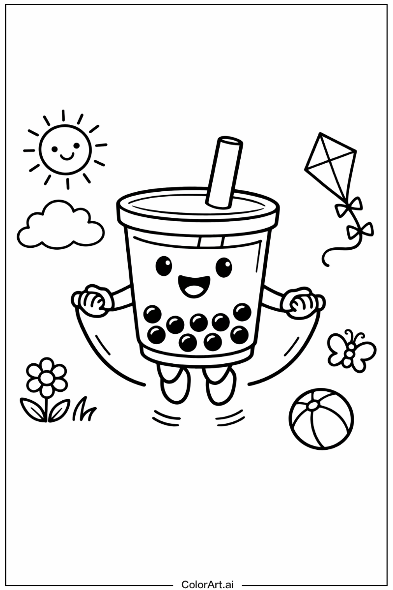 39 Free boba tea Coloring Pages (Printable PDF & PNG)