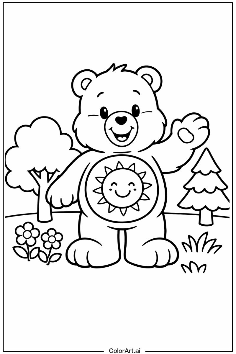 33 Free care bear Coloring Pages (Printable PDF & PNG)