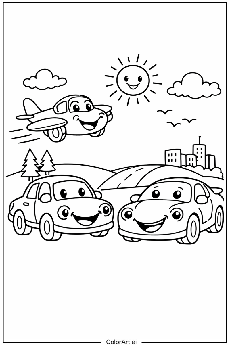 48 Free Cars Coloring Pages (Printable PDF & PNG)