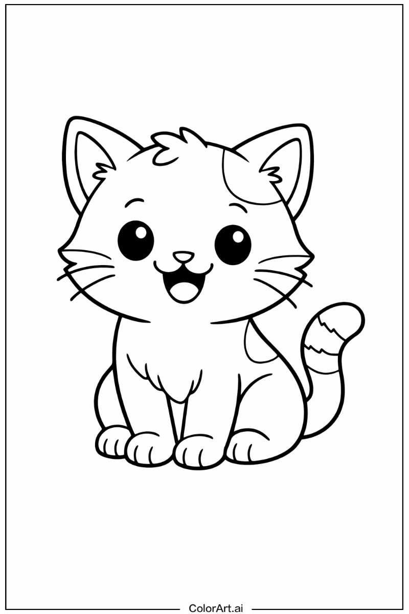38 Páginas para Colorear de Gatos Lindos Gratis (PDF y PNG imprimibles)