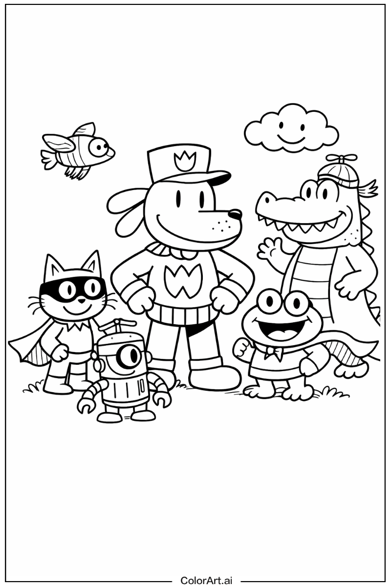 46 Free dog man Coloring Pages (Printable PDF & PNG)
