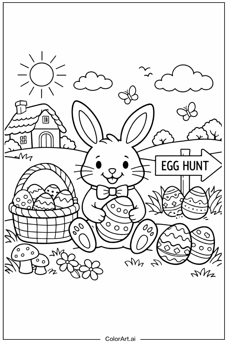 46 Free easter bunny Coloring Pages (Printable PDF & PNG)
