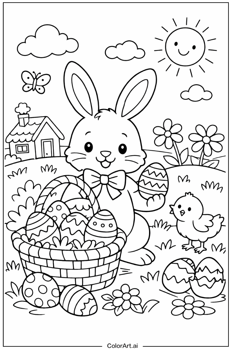 46 Free easter bunny Coloring Pages (Printable PDF & PNG)