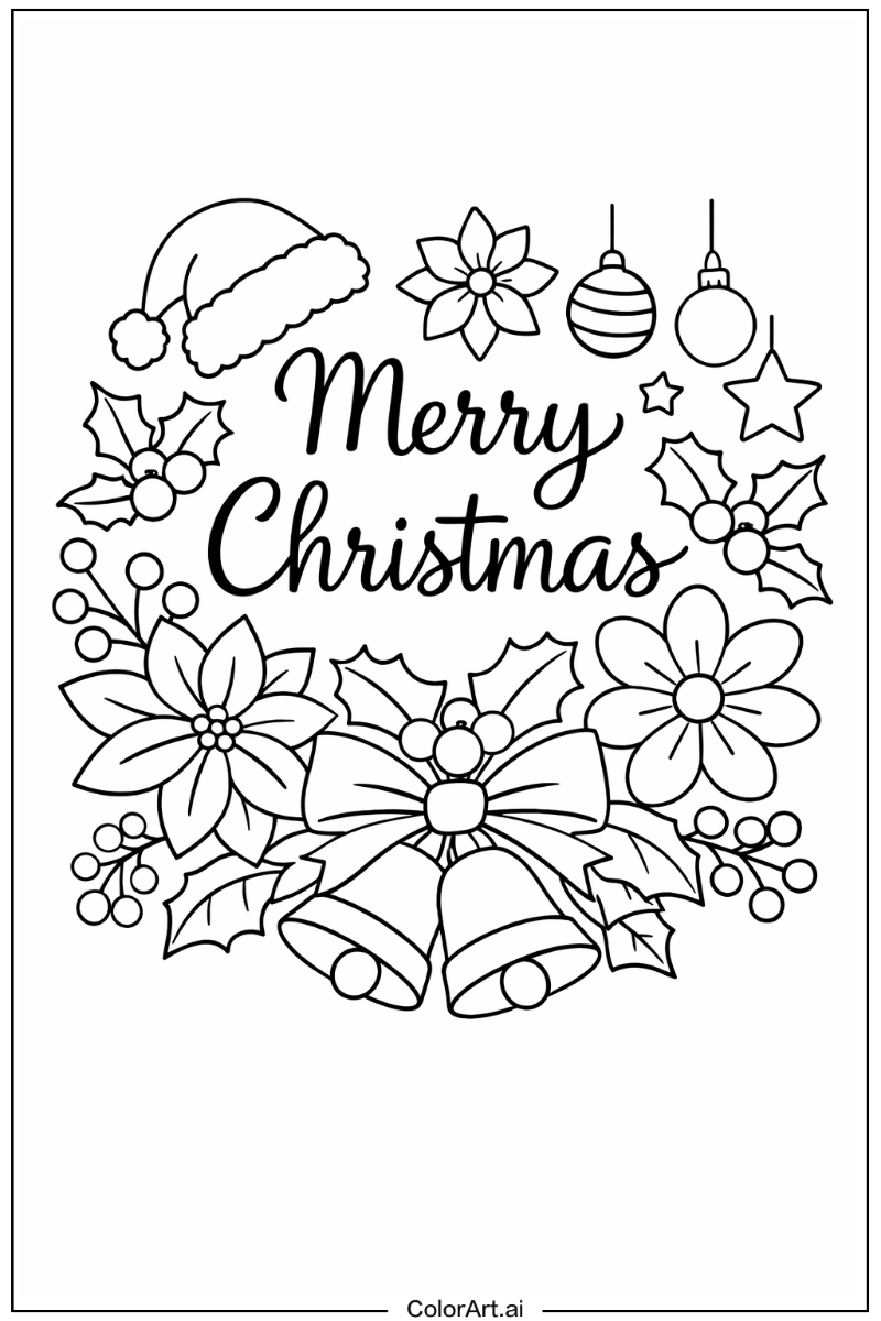 19 Free easy christmas Coloring Pages (Printable PDF & PNG)