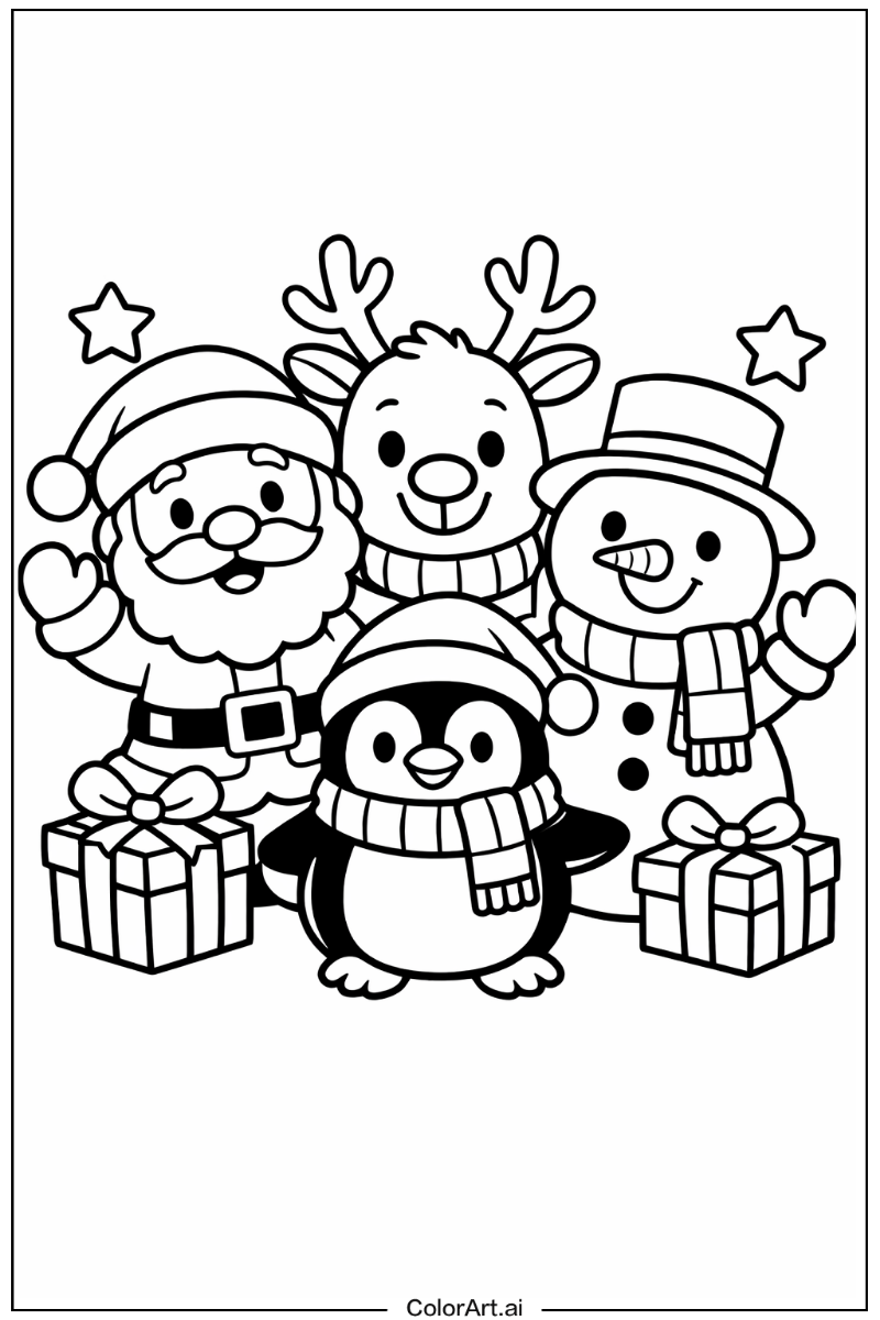 19 Free easy christmas Coloring Pages (Printable PDF & PNG)