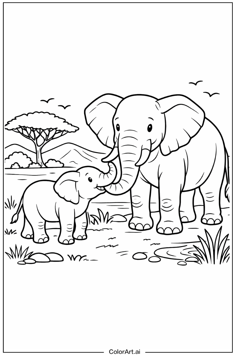39 Free elephant Coloring Pages (Printable PDF & PNG)