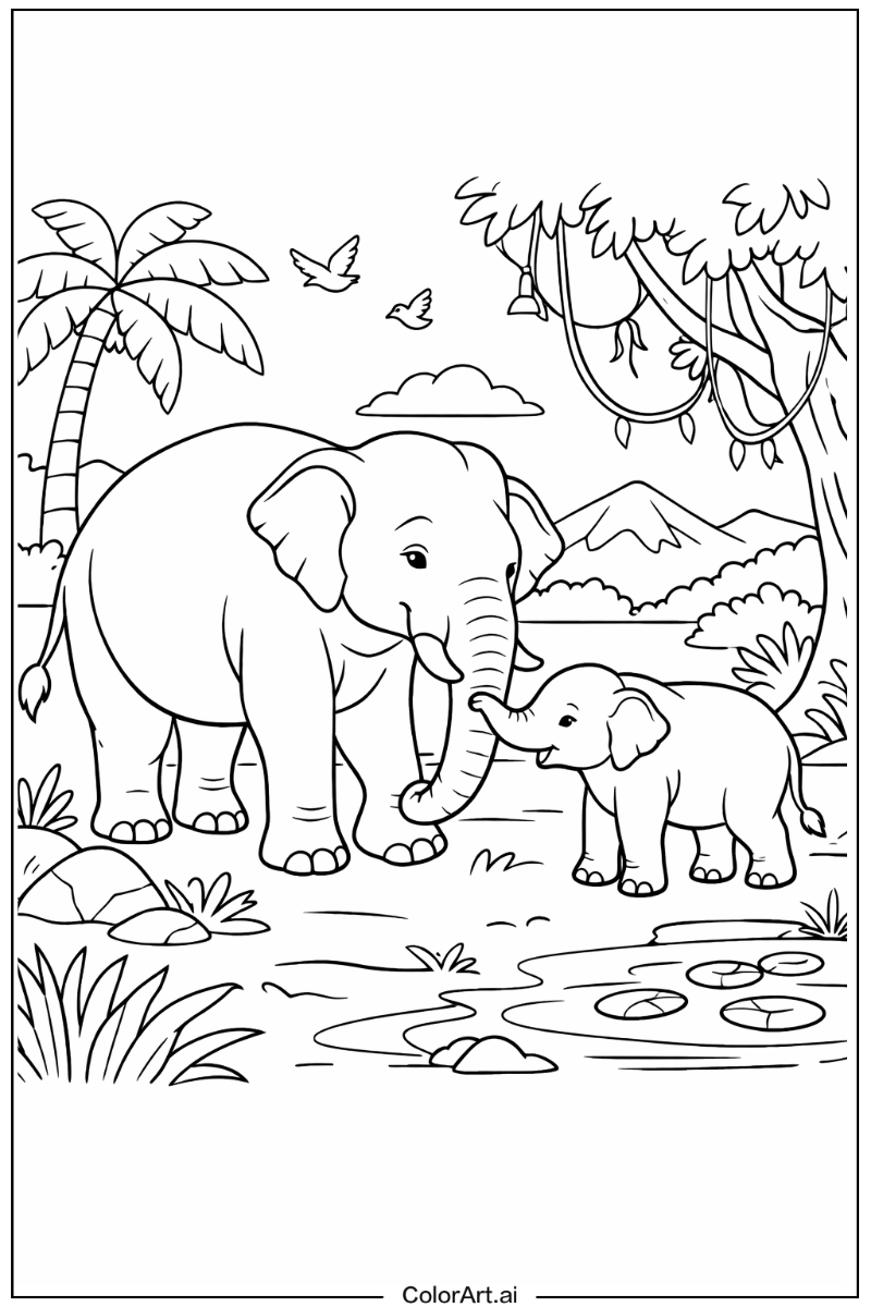 39 Free elephant Coloring Pages (Printable PDF & PNG)