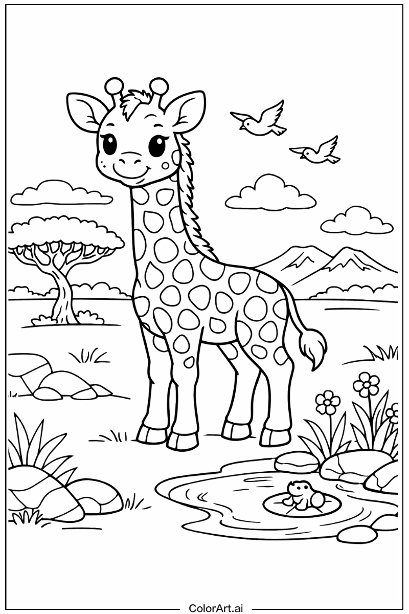 38 Kostenlose Giraffe Malvorlagen (Druckbare PDF- und PNG-Dateien)