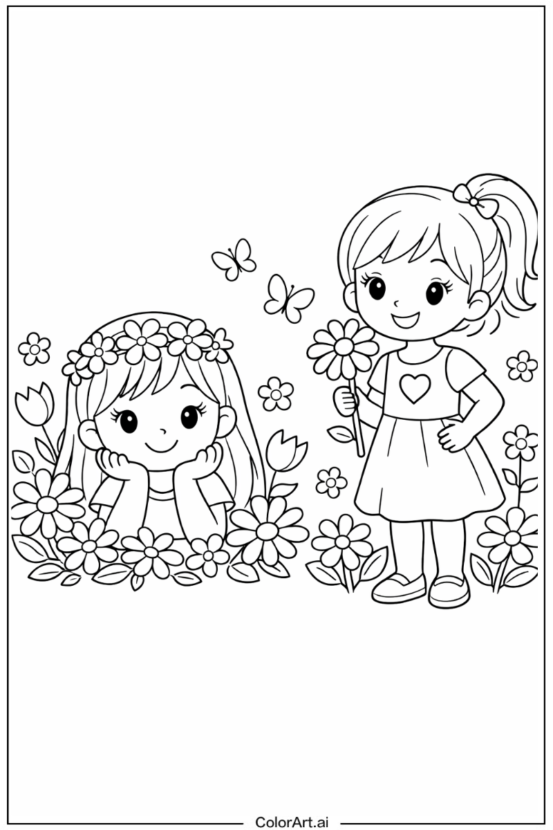 36 Free Girls Coloring Pages (Printable PDF & PNG)