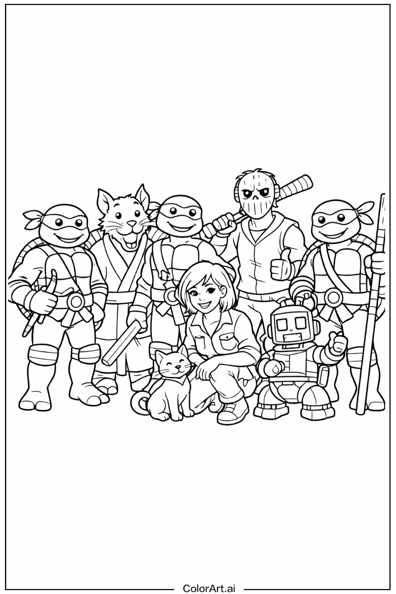 29 Free ninja turtles Coloring Pages (Printable PDF & PNG)