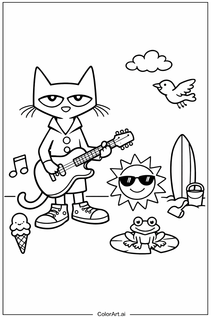 55 Free pete the cat Coloring Pages (Printable PDF & PNG)