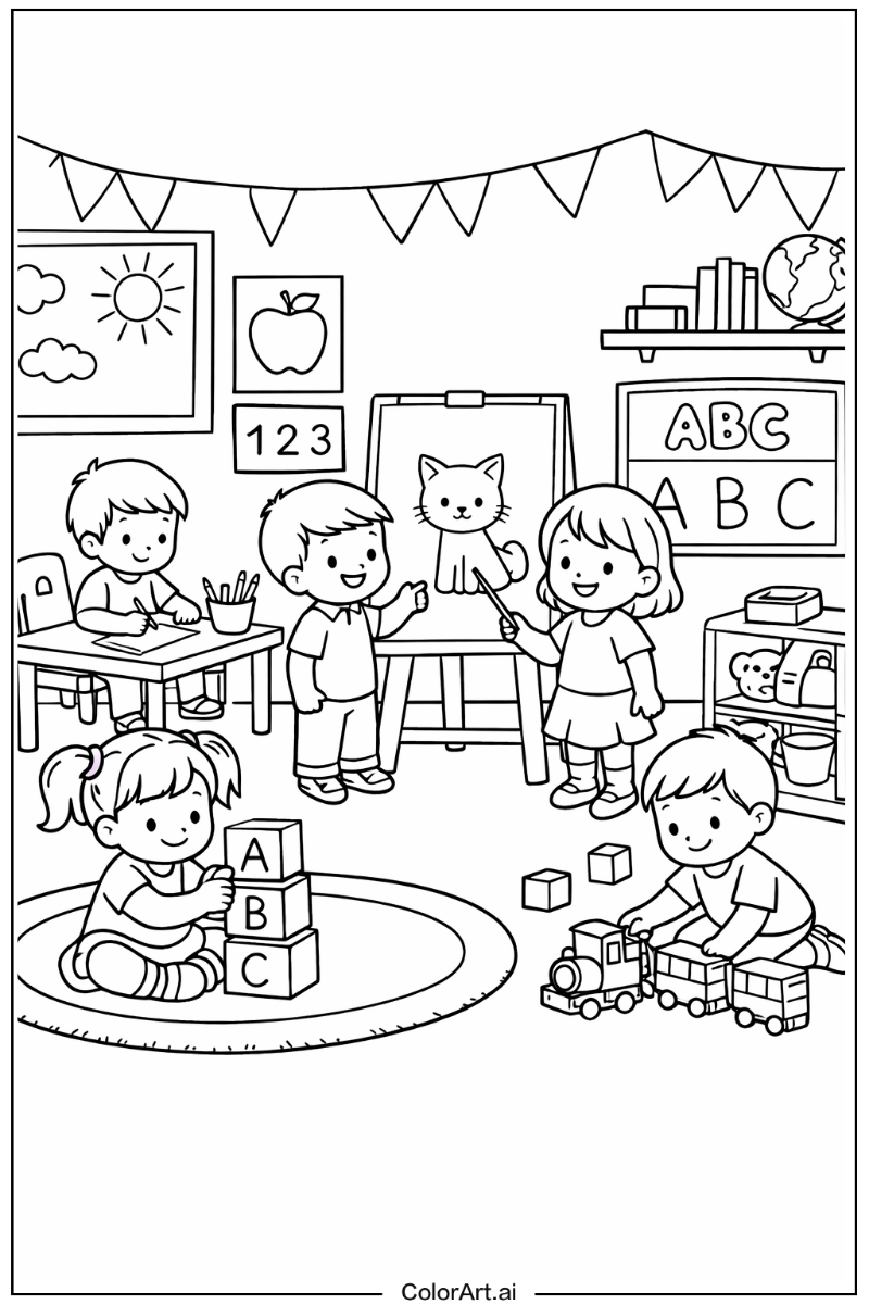 40 Free preschool Coloring Pages (Printable PDF & PNG)
