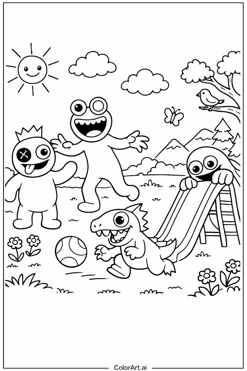 39 Free Rainbow Friends Game Coloring Pages (Printable PDF & PNG)