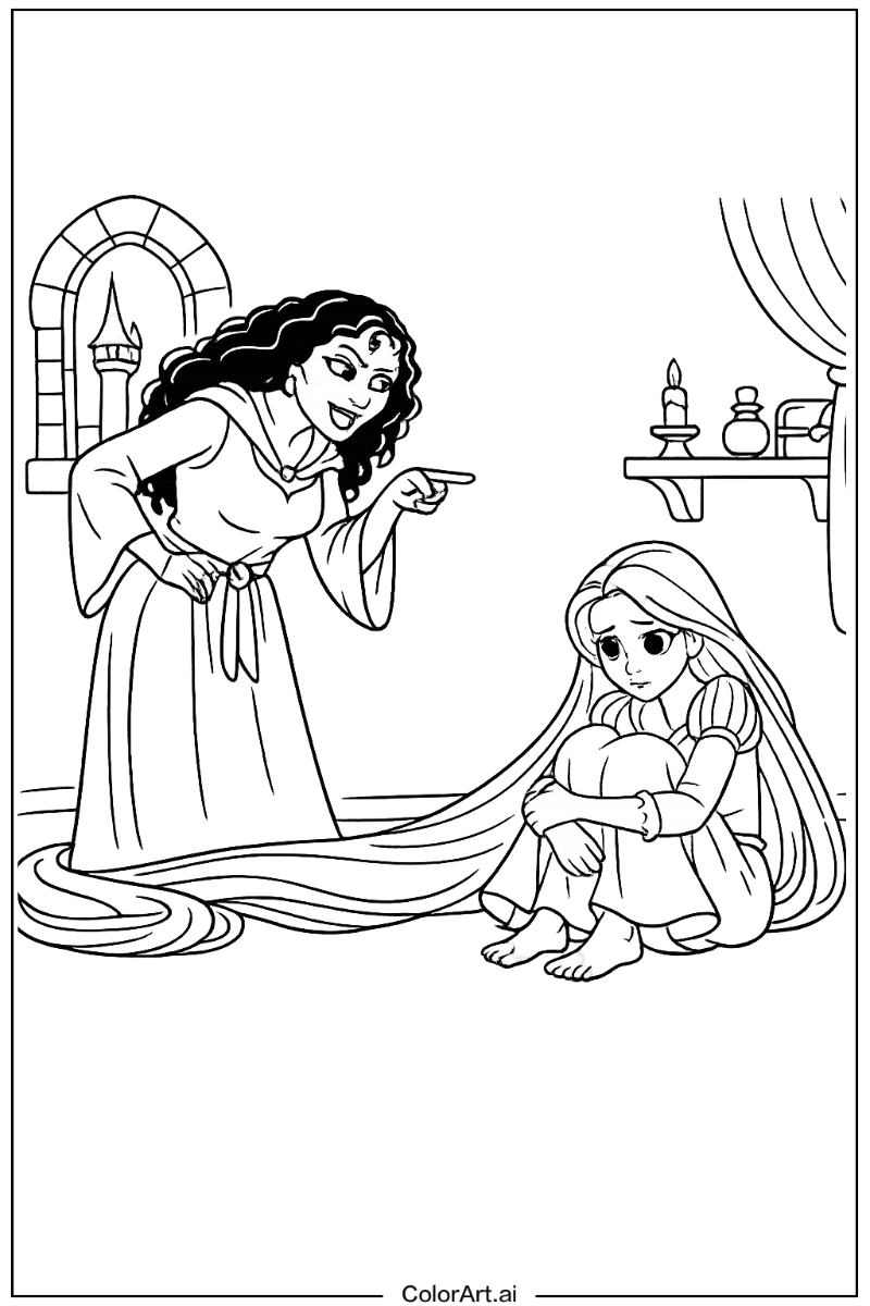 37 Free rapunzel Coloring Pages (Printable PDF & PNG)