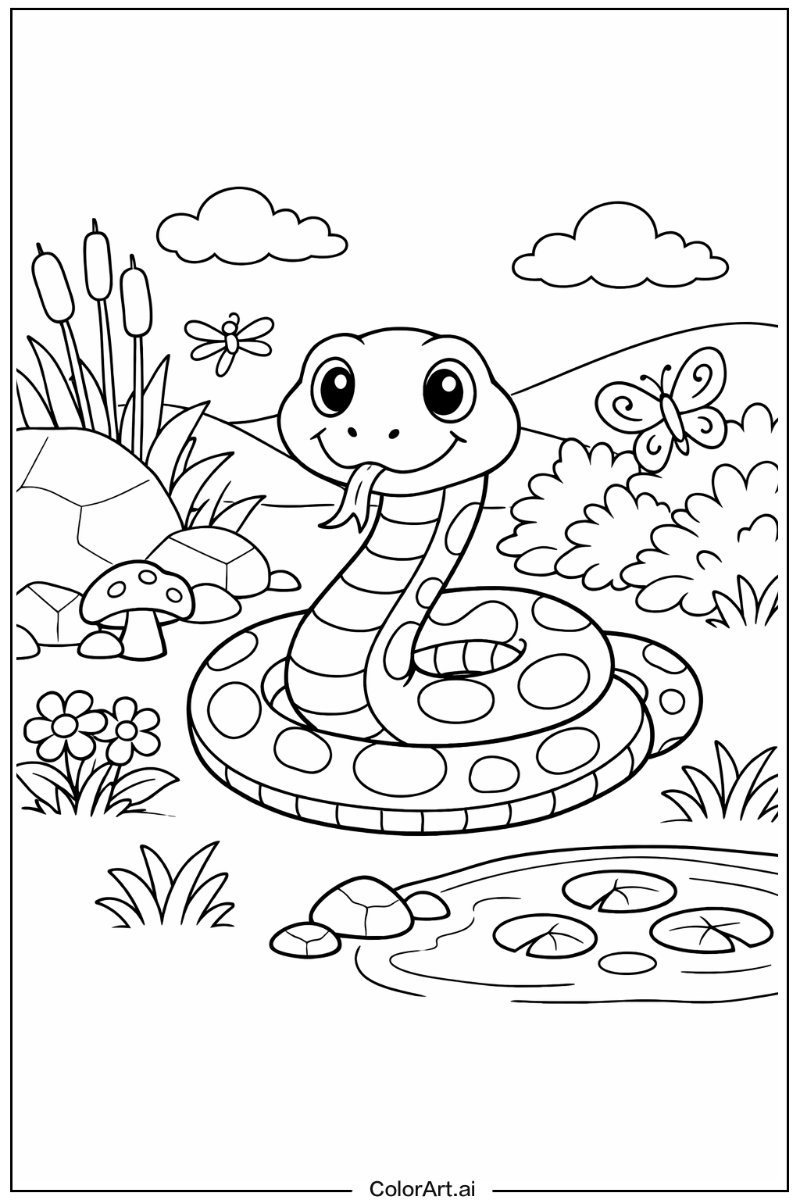 49 Free snake Coloring Pages (Printable PDF & PNG)