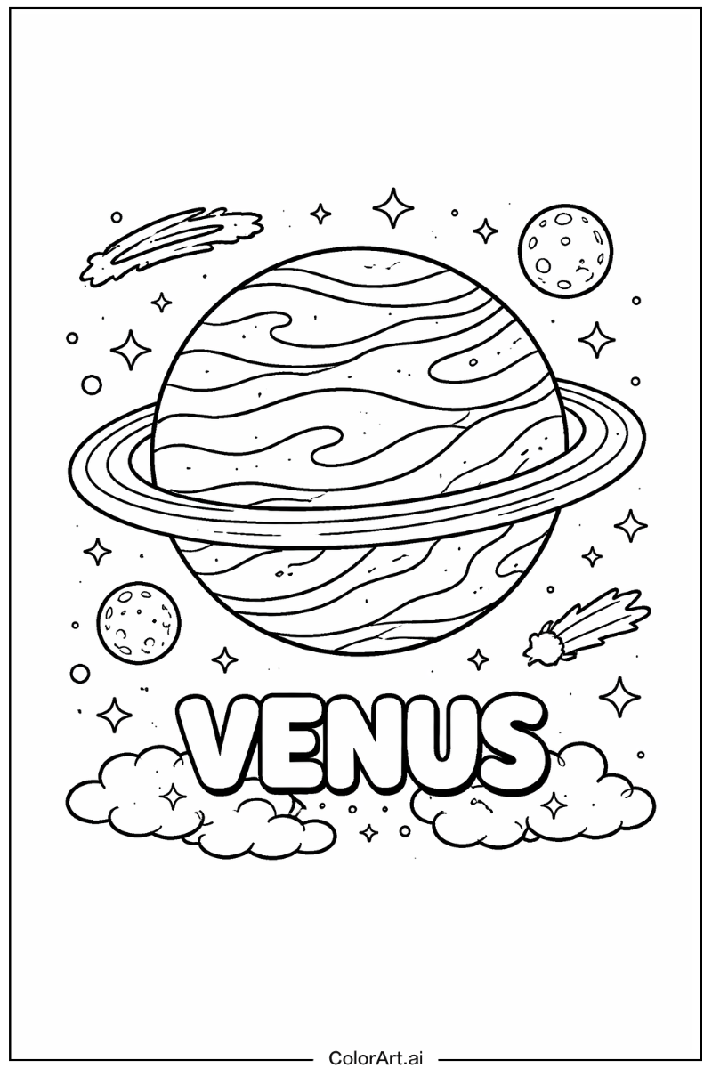 50 Free solar system Coloring Pages (Printable PDF & PNG)