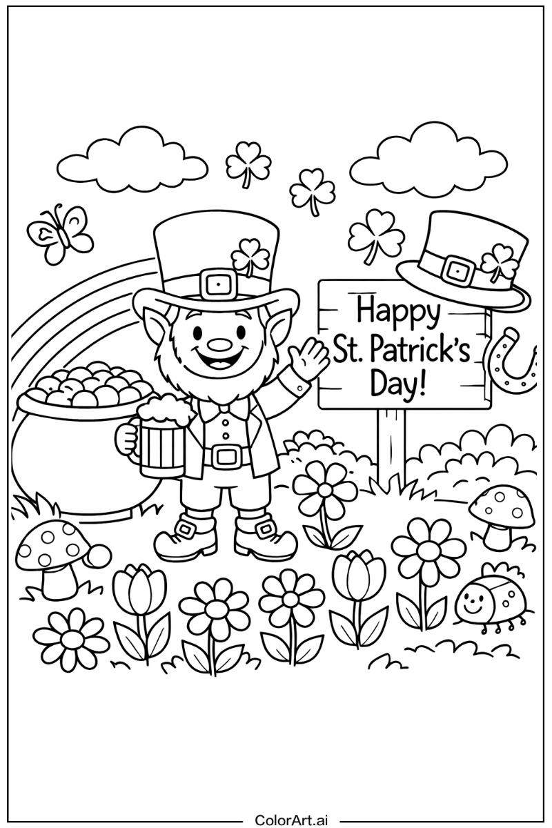 42 Free St patrick's day Coloring Pages (Printable PDF & PNG)