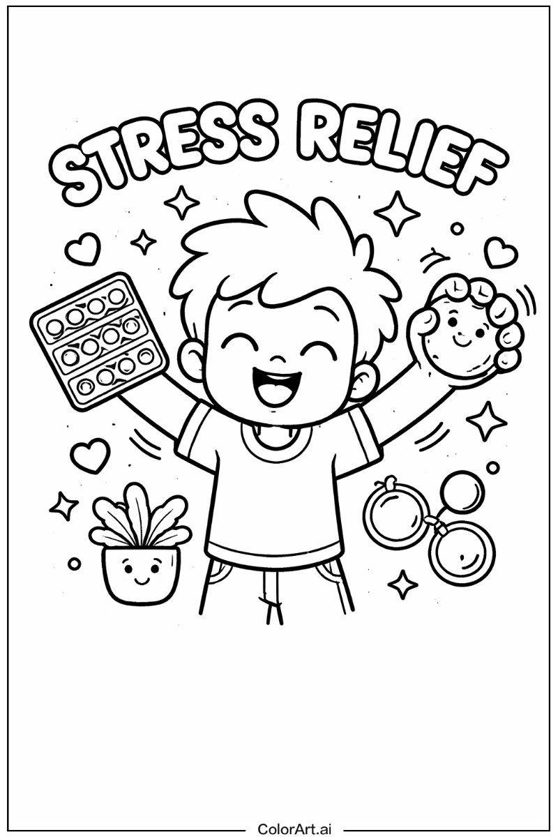 29 Free stress relief Coloring Pages (Printable PDF & PNG)