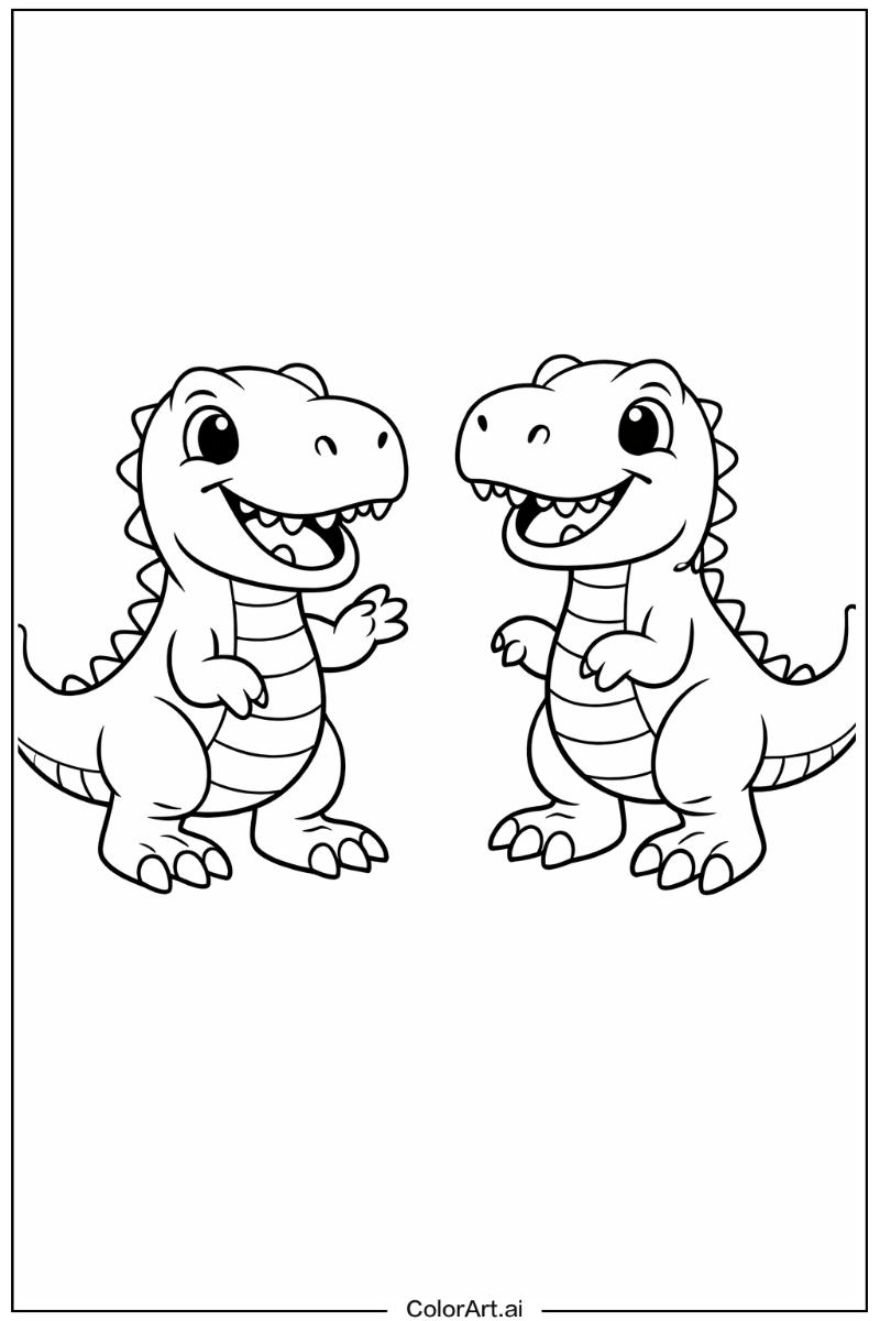 55 Free T-Rex dinosaurs Coloring Pages (Printable PDF & PNG)
