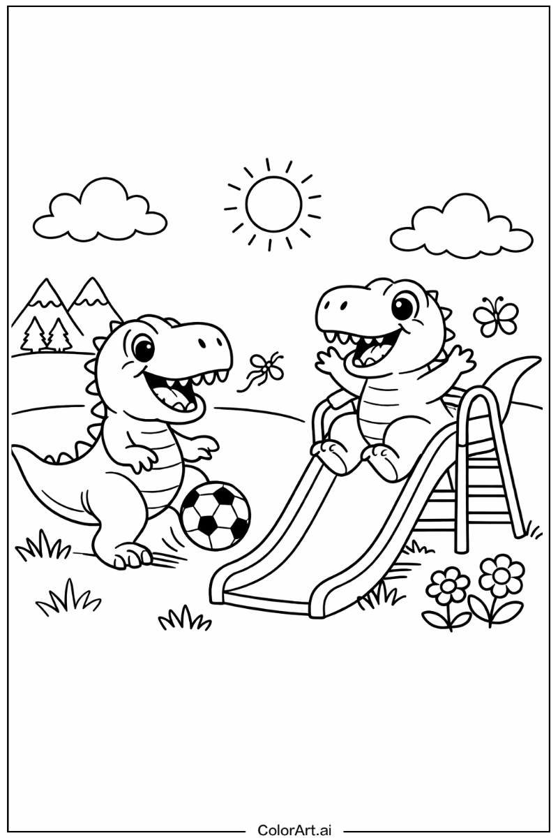 55 Free T-Rex dinosaurs Coloring Pages (Printable PDF & PNG)