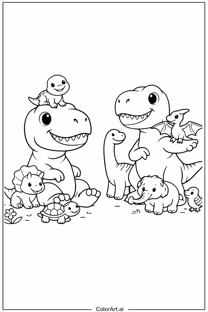 55 Free T-Rex dinosaurs Coloring Pages (Printable PDF & PNG)