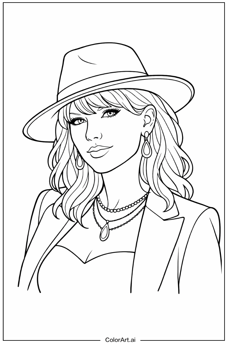 34 Free taylor swift Coloring Pages (Printable PDF & PNG)