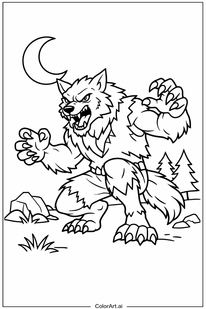 40 Free werewolf Coloring Pages (Printable PDF & PNG)