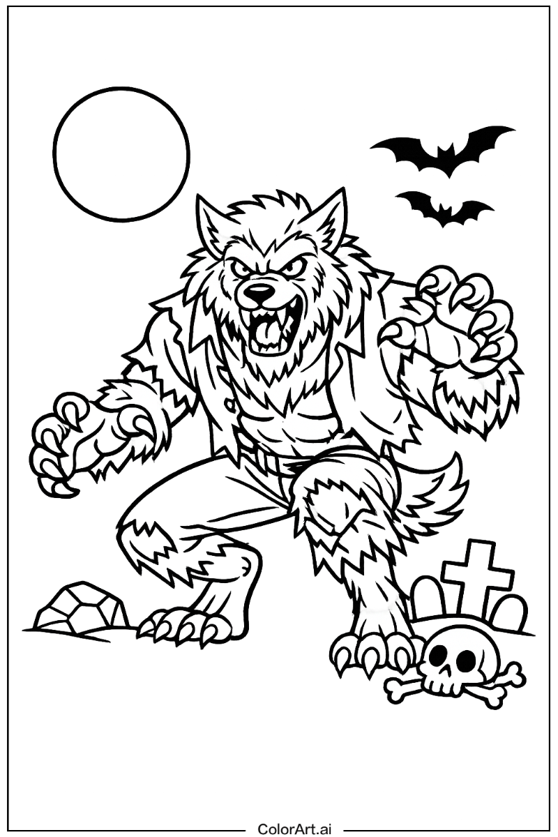 40 Kostenlose Werwolf Malvorlagen (Druckbare PDF- und PNG-Dateien)