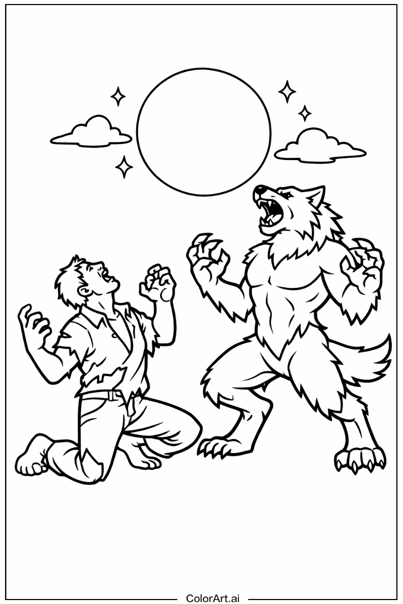 40 Free werewolf Coloring Pages (Printable PDF & PNG)