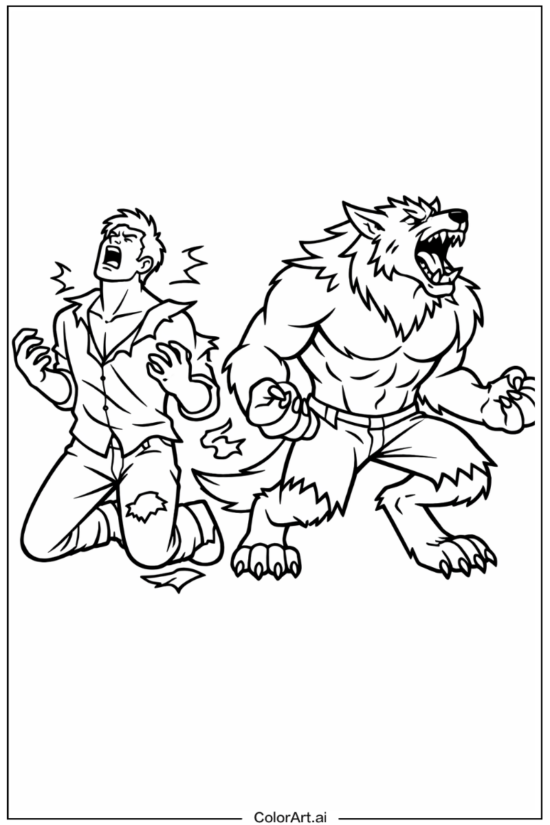 40 Free werewolf Coloring Pages (Printable PDF & PNG)